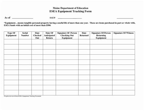 Equipment Maintenance Tracking Spreadsheet Spreadsheet Downloa