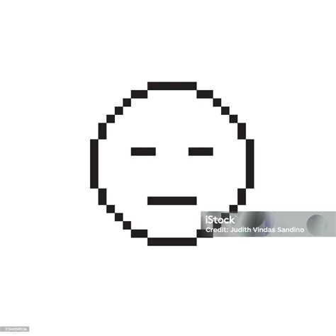Bored Face Illustration Pixel Art Stock Illustration Download Image