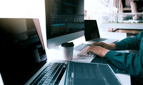 Premium Photo Asian Man Working Code Program Developer Computer Web