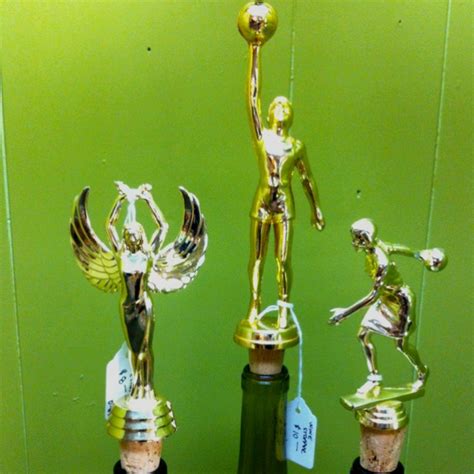 Vintage Trophy Winestoppers Found Object Altered Art Assemblage