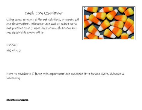 Candy Corn Cer Reaction Lab By Bobblehead Science Tpt