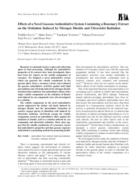 Pdf Effects Of A Novel Gaseous Antioxidative System Containing A