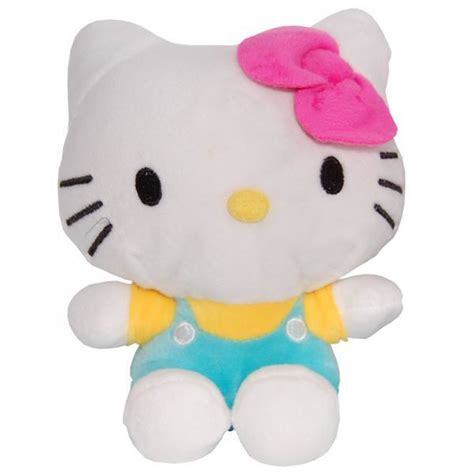 Jucarie Din Plus Hello Kitty Cu Salopeta Vernil 17 Cm Ookee