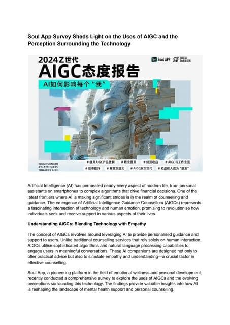 Soul App Survey Sheds Light On The Uses Of Aigc And The Perception