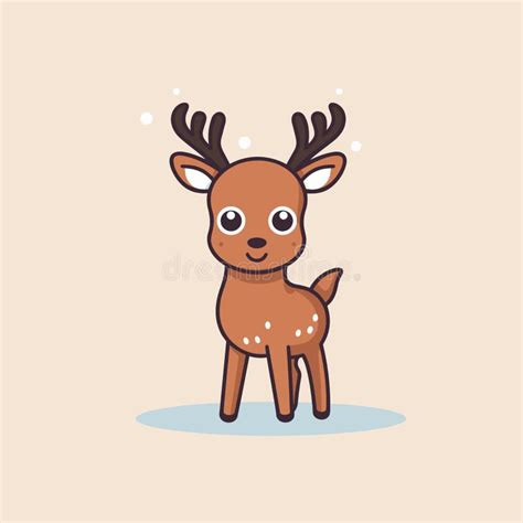 Deer Deer Hand Drawn Comic Illustration Cute Vector Doodle Style Cartoon Illustration Stock
