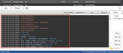 Using The Port Debug Log In Cimco Dnc Max Managed Solutions