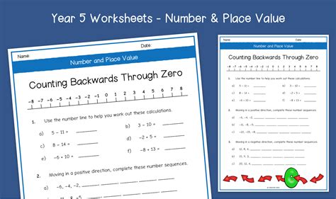 Year 5 Counting Backwards Through Zero Worksheets Ks2 Number