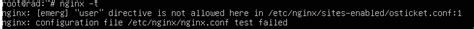 Nginx User Diretive Is Not Allowed Stack Overflow