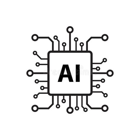 Processor Chip Vector Icon For Graphic Design Logo Web Site Social Media Mobile App Ui