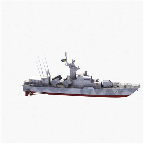 Stockholm Class Corvette Modelo 3d 149 3ds Dae Fbx Flt Ma Obj