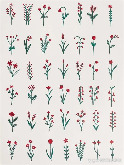 手账简笔画可爱日系小花图案怎么画（漂亮10张） 简笔画图片大全