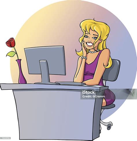 Goodlooking Secretary Stock Illustration Download Image Now Adult