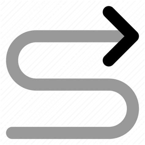 Arrow Winding Turn Way Zigzag Icon Download On Iconfinder