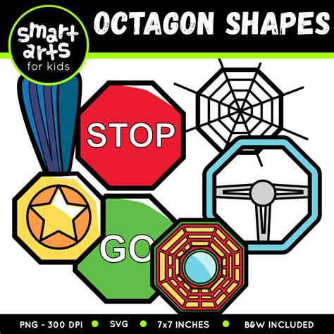 Octagon Shape Outline Clean Geometric Vector Graphic 3430636