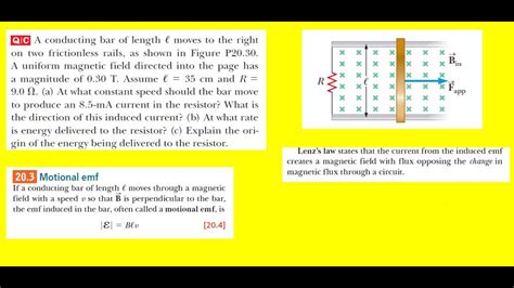 A Conducting Bar Of Length L Moves To The Right On Two Frictionless