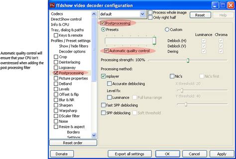 Setting Up Codecs Using Ffdshow Windows Media Center Emby Community