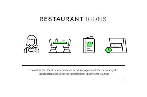 레스토랑 음식 및 음료 관련 프로세스 인포그래픽 템플릿 프로세스 타임라인 차트 선형 아이콘이 있는 워크플로 레이아웃 건강한