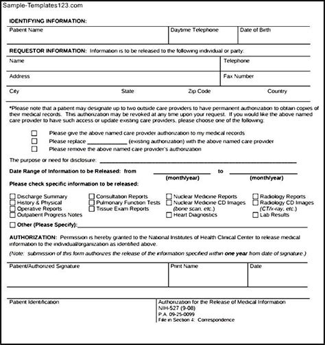 Records Request Form Template