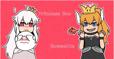 クッパ姫 クッパ姫andテレサ姫 Bowsetteandboosette すいみんぞくのイラスト Pixiv