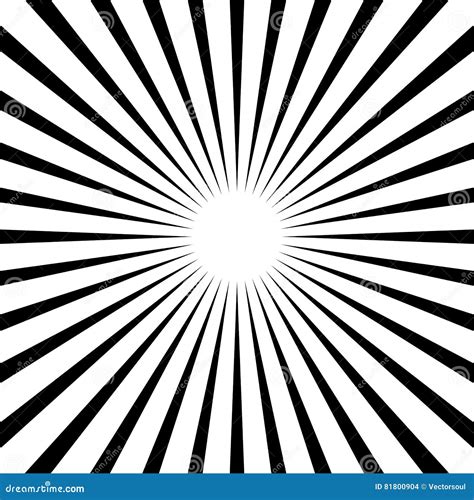 Circular Geometric Shape Abstract Monochrome Spiral Element Vector Illustration