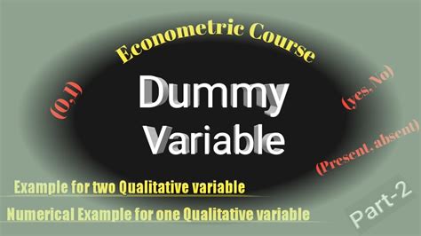 Uses Of Dummy Variables In Econometrics At Catalina Brown Blog