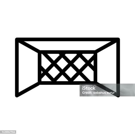 축구 골 라인 아이콘 축구 벡터 아이콘 모바일 개념과 웹 디자인의 간단한 그림 편집 가능한 간단한 디자인 디자인 템플릿 벡터 개념에 대한 스톡 벡터 아트 및 기타 이미지