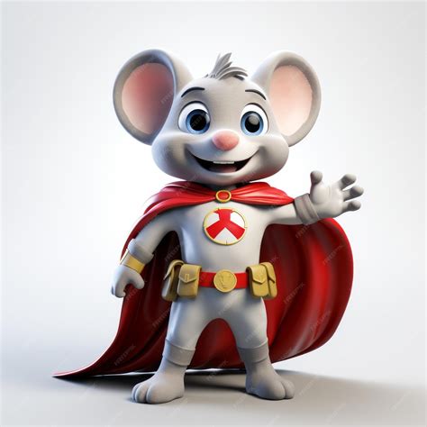 Premium Photo Eyecatching 3d Cgi Mouse With Cape In Detailed