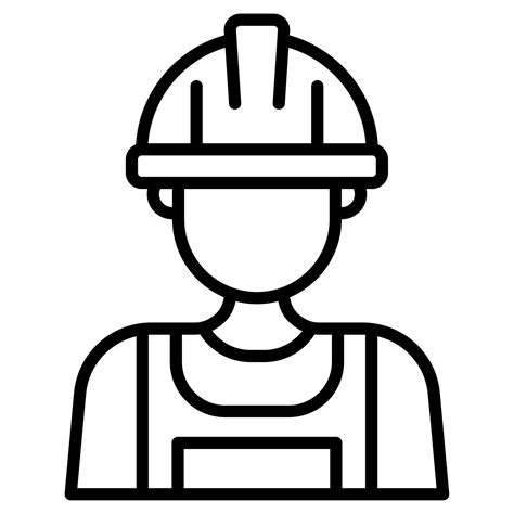 Construction Crew Icon Line Vector Illustration 39885566 Vector Art At