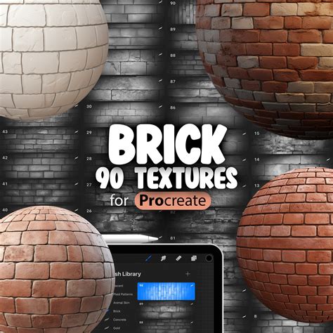 Artstation 90 Procreate Brick Textures Bricks Procreate Texture Seamless Brushes Procreate