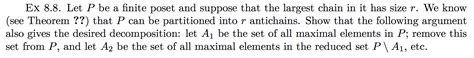 Solved Ex 88 Let P Be A Finite Poset And Suppose That The