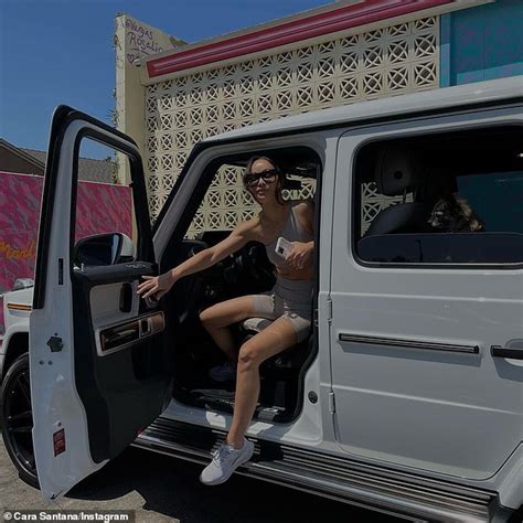 Cara Santana Shows Off Her Impeccably Sculpted Physique While On A Post