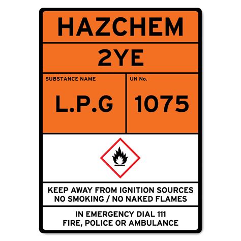 Hazchem Site Sign Lpg Sign The Signmaker