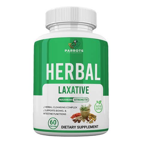 Herbal Laxative 60 Capsules Parrots Health Nutrition