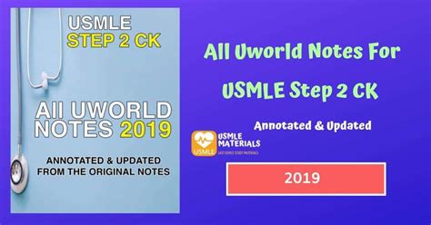 All Uworld Notes For Usmle Step 2 Ck 2019 Pdf Annotated And Updated R
