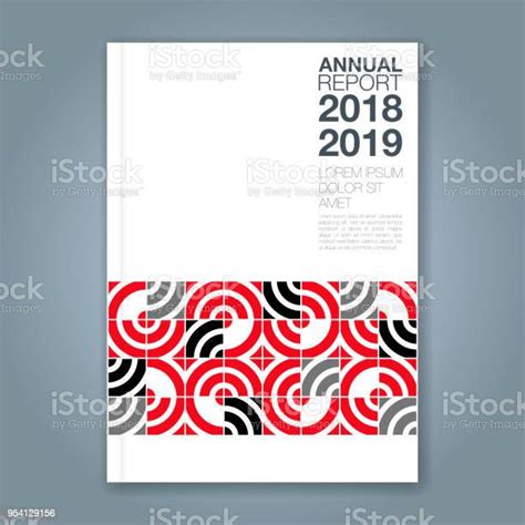 추상적인 사업 연례 보고서 책 표지 브로셔 전단지 포스터에 대 한 최소한의 기하학적 원 배경 0명에 대한 스톡 벡터 아트 및 기타 이미지 Istock