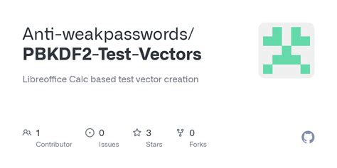 Releases · Anti Weakpasswordspbkdf2 Test Vectors · Github