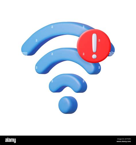 3d Wi Fi Symbol Disconnect Problem Warning Sign Internet Error Icon No Wifi Signal No