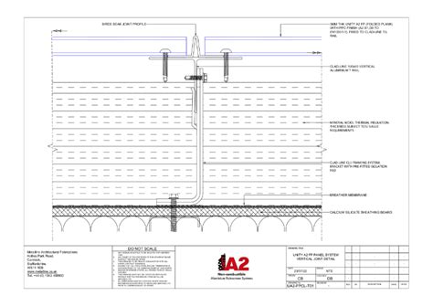 Unity A2 Fp T01 Vertical Joint Technical Drawing Metalline