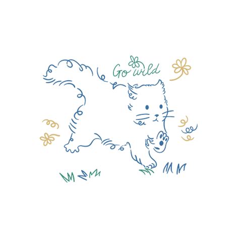 卡通猫咪手绘猫手写英文字母图案可爱女童猫印花图案t恤印花图案 烫画库