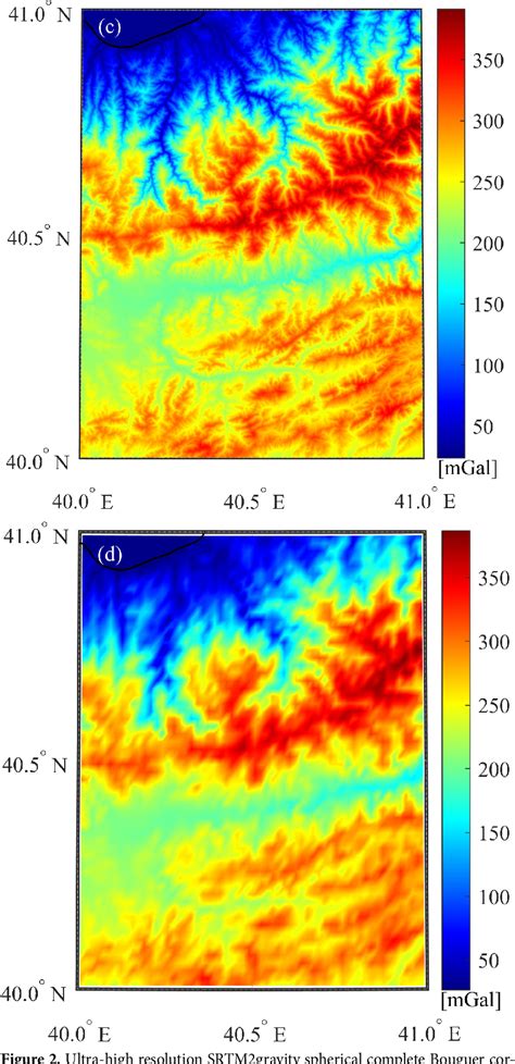 Figure 2 From Spherical Bouguer Effect Of Topography On Gravity With Constant And Laterally