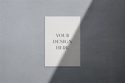 그림자 오버레이가있는 문구 모형 프리미엄 Psd 파일