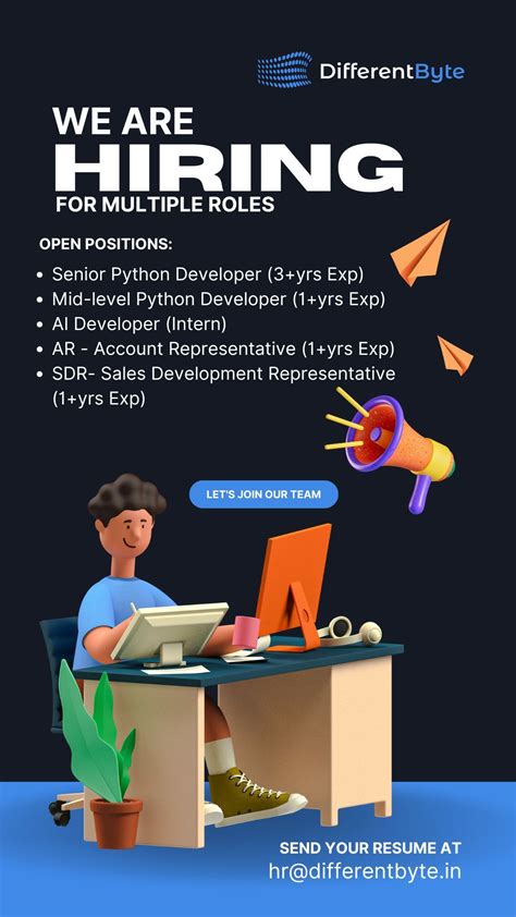 hiring pythondeveloper aijobs salesjobs joinus… differentbyte