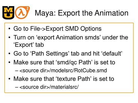 PPT Animation Maya Valve Modeling Exporting And Compiling PowerPoint Presentation ID