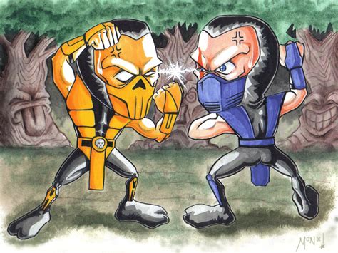 Scorpion Vs Sub Zero By Monx Art On DeviantArt