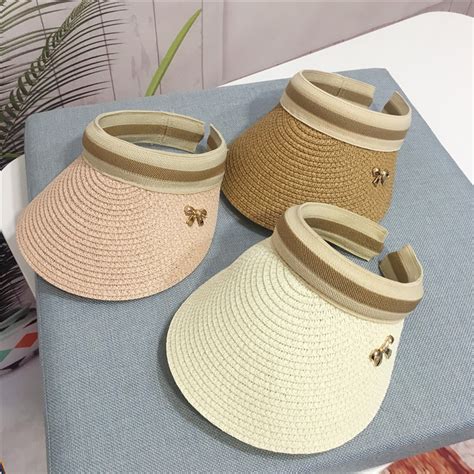 一潘 2020新款大帽檐遮阳草帽女夏户外防晒空顶帽防紫外线太阳帽 阿里巴巴