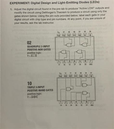 EXPERIMENT Digital Design And Light Emitting Diodes Chegg