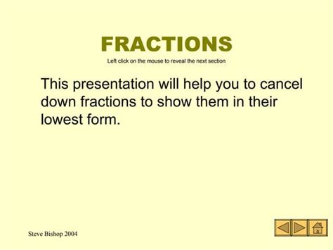 Fractions Cancelling Down Ppt