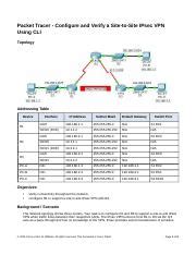 8 4 1 2 Packet Tracer Configure And Verify A Site To Site IPsec VPN
