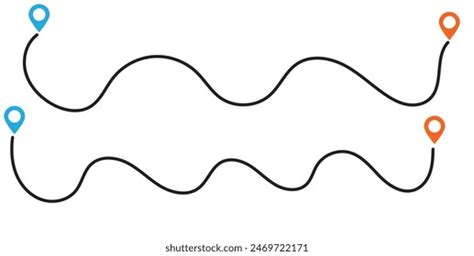 Map Route Icon Gps Path Symbol Stock Vector Royalty Free 2469722171