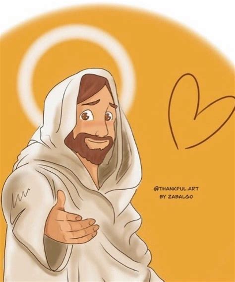 Thumbs Up Jesus Cartoon Illustration